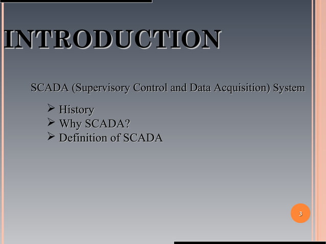 Scada Classification By-Rahul Mehra | PPT