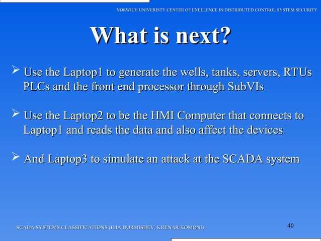 scada_classification based power point presentation | PPT