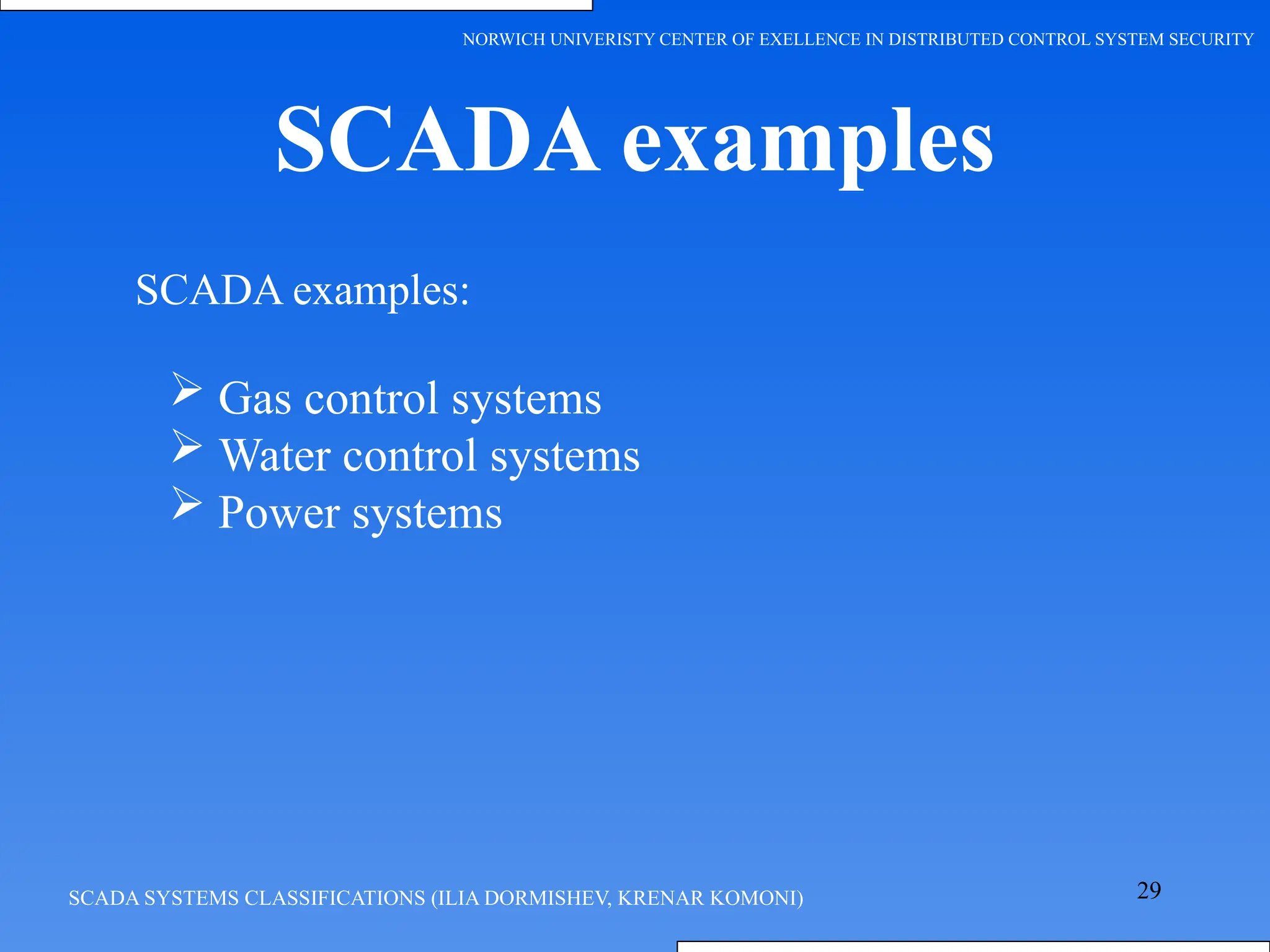 Scada Classification using and defining. | PPTX