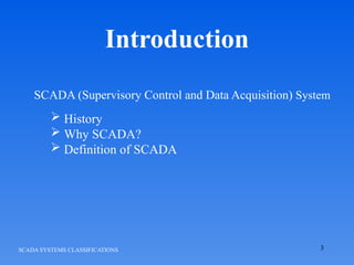 Scada Classification using and defining. | PPTX