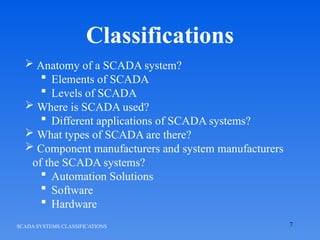 Scada Classification using and defining. | PPTX