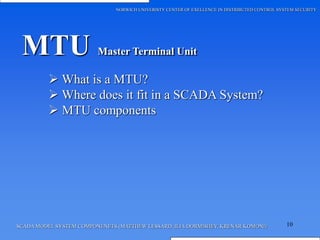 SCADA Model System Components PLC RTU Protocols | PPT