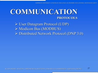 SCADA Model System Components PLC RTU Protocols | PPT