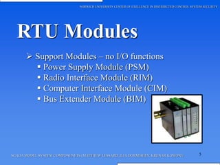 SCADA Model System Components PLC RTU Protocols | PPT