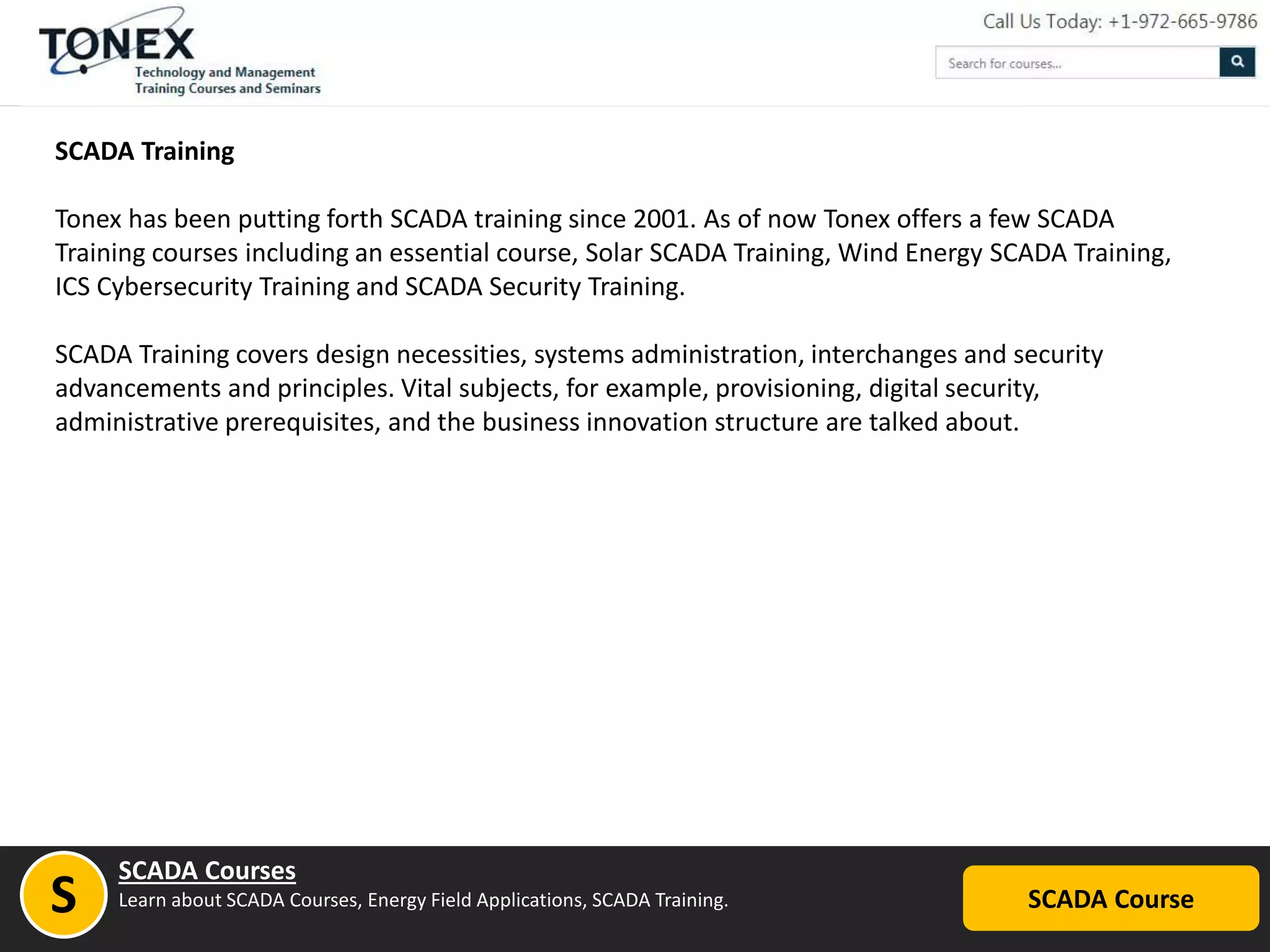 SCADA Courses | PPTX