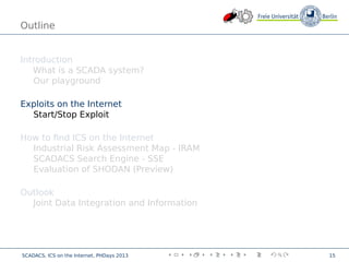 Johannes Klick, Daniel Marzin. Find Them, Bind Them - Industrial Control Systems (ICS) on the ...