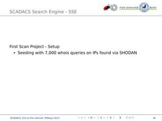 Johannes Klick, Daniel Marzin. Find Them, Bind Them - Industrial Control Systems (ICS) on the ...