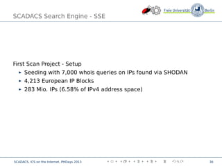 Johannes Klick, Daniel Marzin. Find Them, Bind Them - Industrial Control Systems (ICS) on the ...