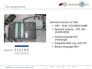 Johannes Klick, Daniel Marzin. Find Them, Bind Them - Industrial Control Systems (ICS) on the ...