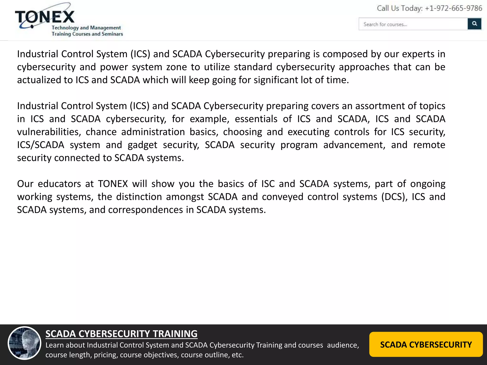 SCADA Cybersecurity Training | PPTX