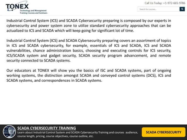 SCADA Cybersecurity Training | PPTX