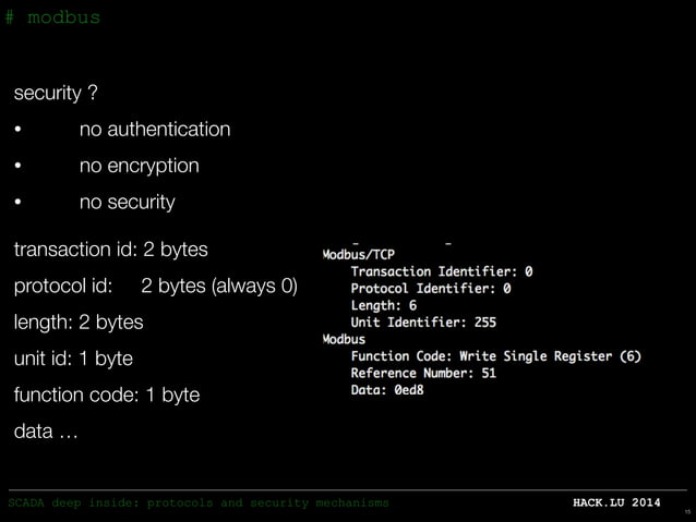 Scada deep inside: protocols and security mechanisms | PPT