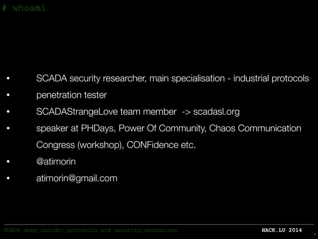 Scada deep inside: protocols and security mechanisms | PPT