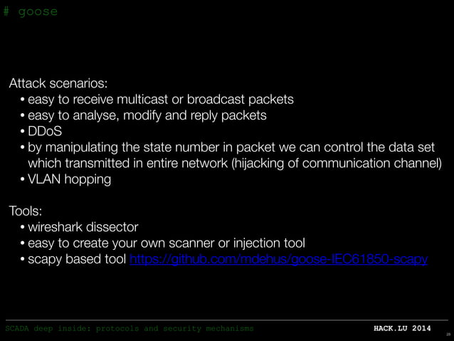 Scada deep inside: protocols and security mechanisms | PPT