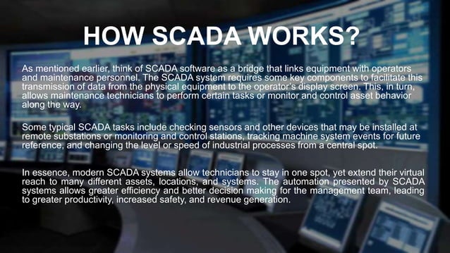 SCADA (Supervisory Control & data Acquisation) PPT | PPTX | Operating Systems | Computer ...