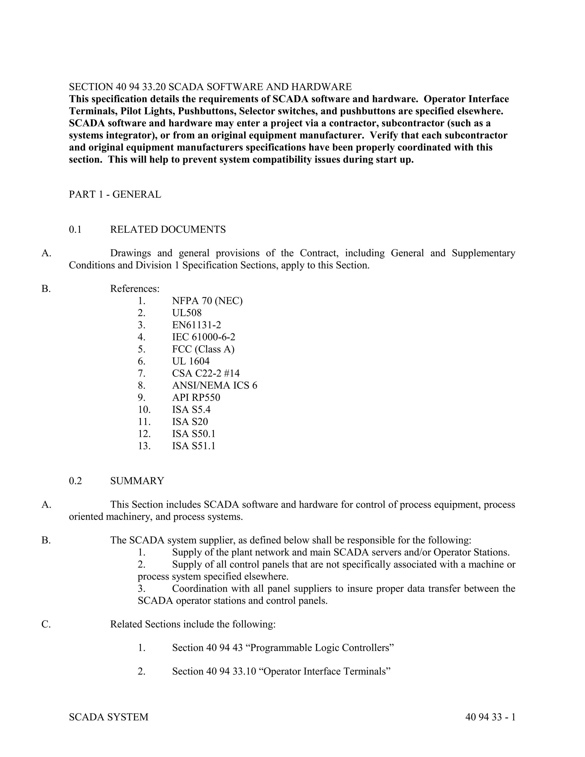 Scada foft & hardware | DOC