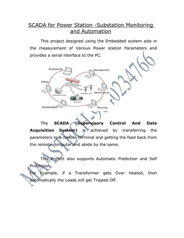 SCADA PROJECTS ABSTRACT-Scada for power station substation monitoring ...