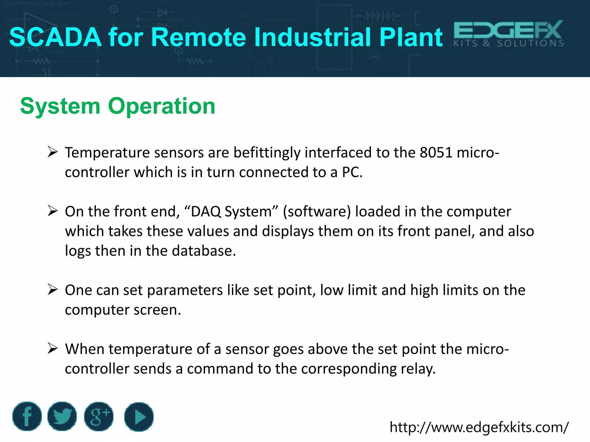 Scada for remote industrial plant | PPTX