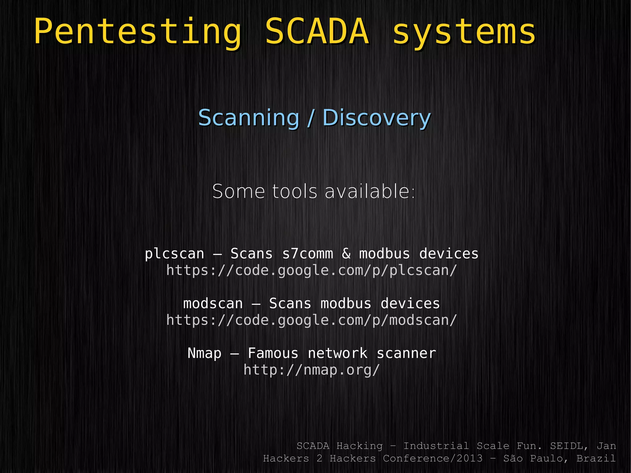 SCADA hacking industrial-scale fun | PDF | Computing | Technology ...