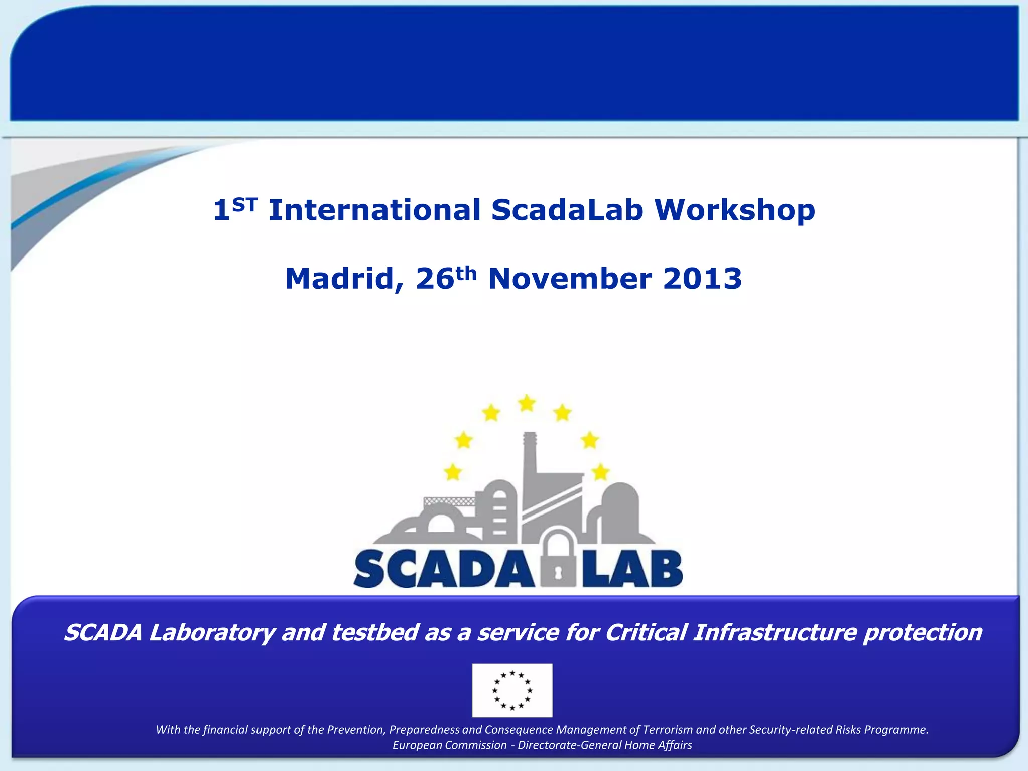 First SCADA LAB International Workshop | PDF