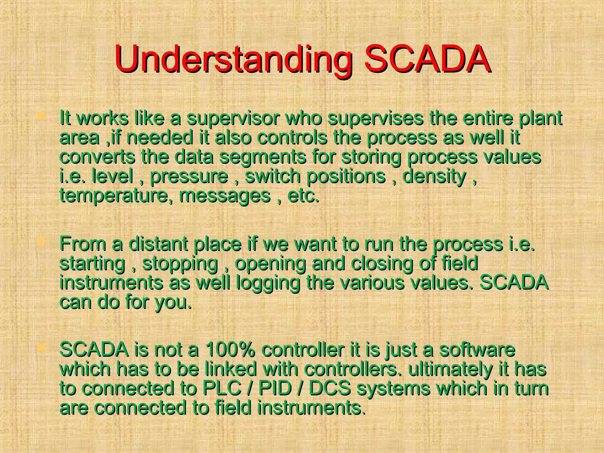 WHAT IS SCADA AND BASIC KNOWLEDGE ABOUT IT. | PPT
