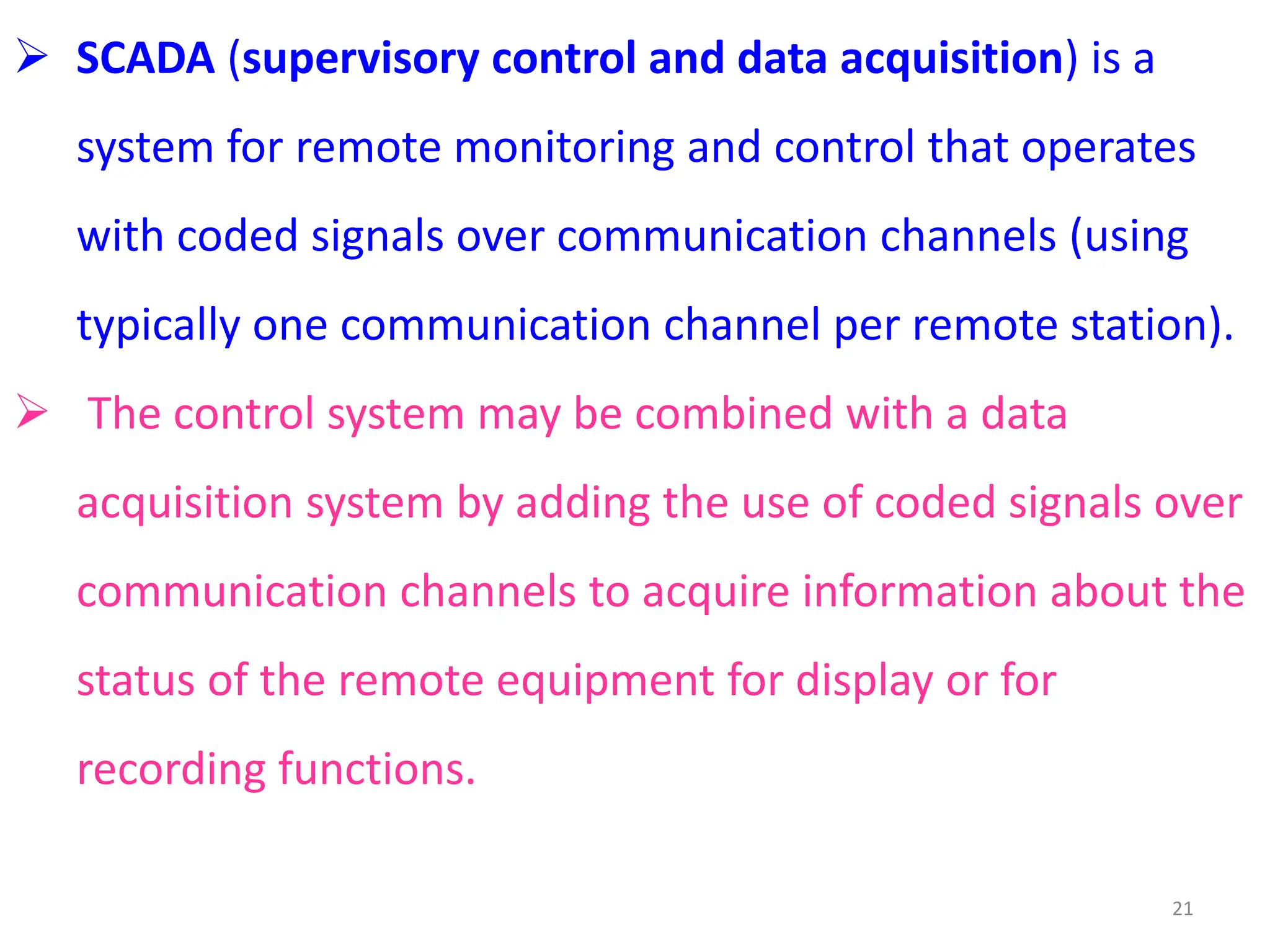SCADA only for the advance version of the module | PPTX