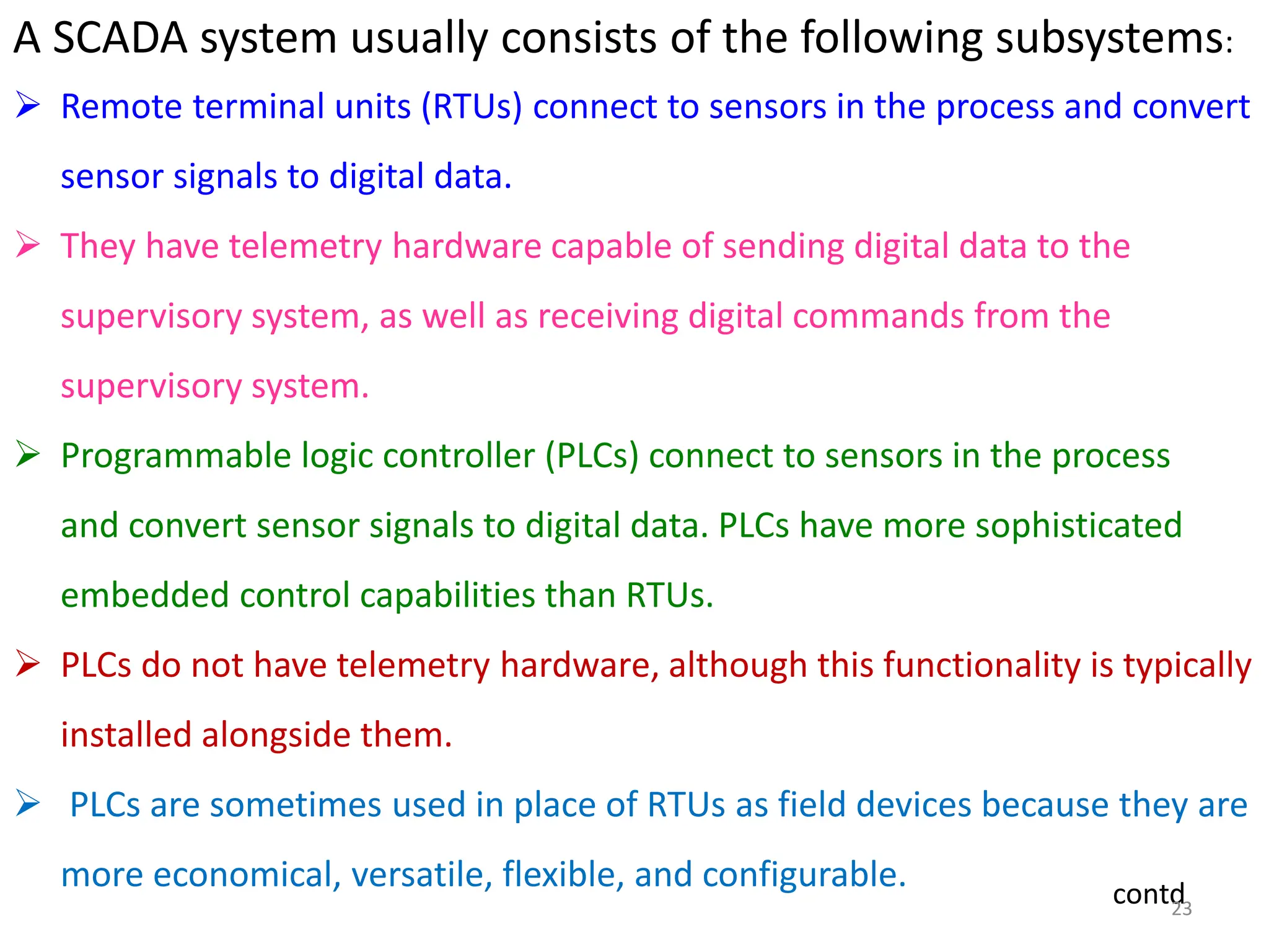 SCADA only for the advance version of the module | PPTX
