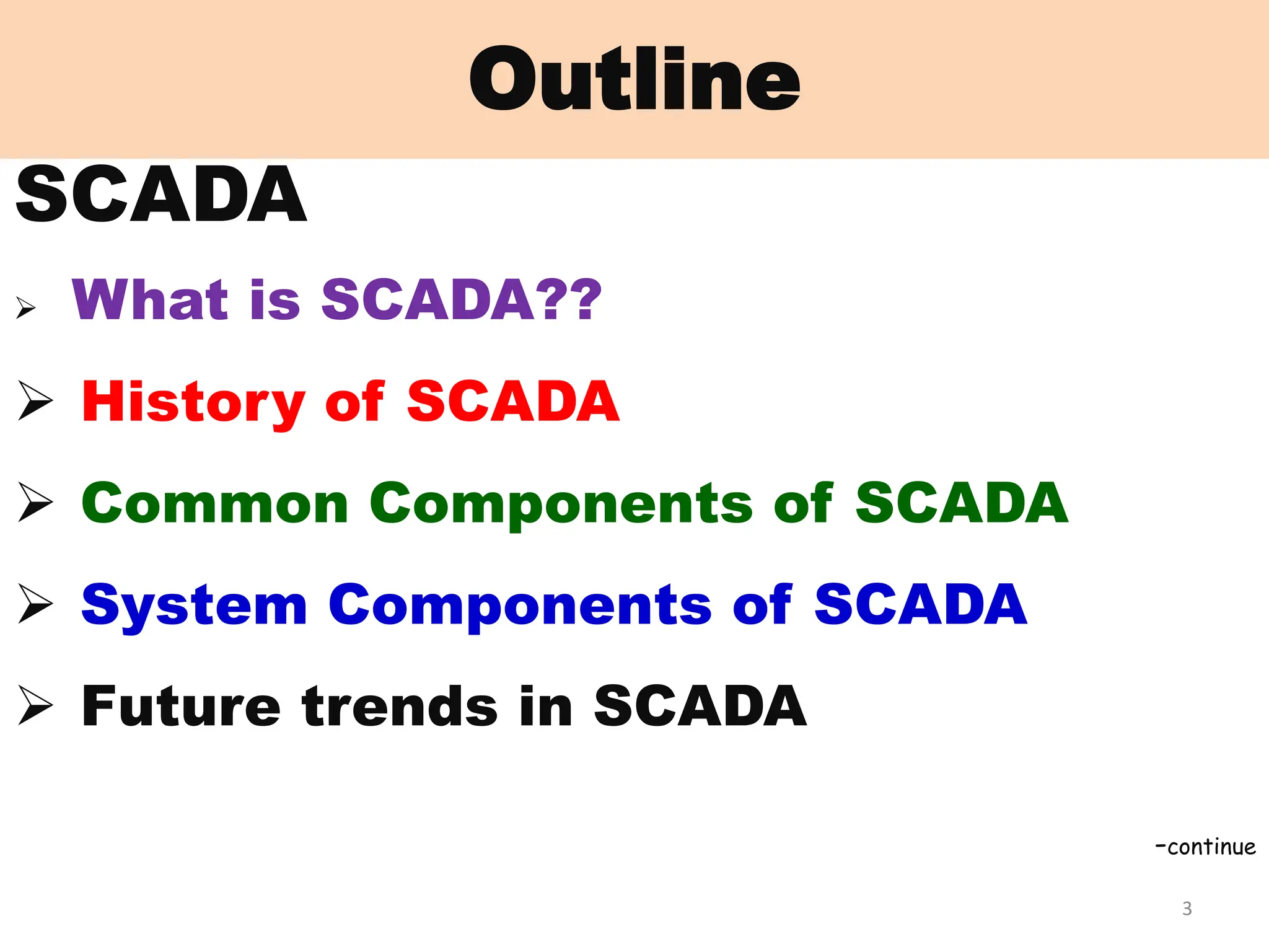 SCADA only for the advance version of the module | PPTX