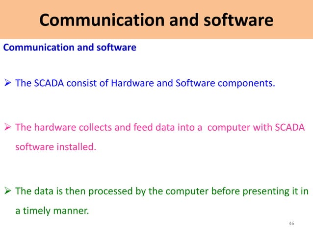 SCADA only for the advance version of the module | PPT