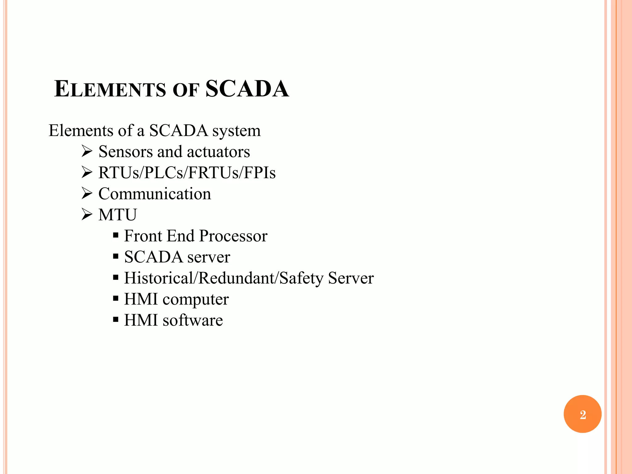 SCADA packages for Power Distribution Utilities | PPTX