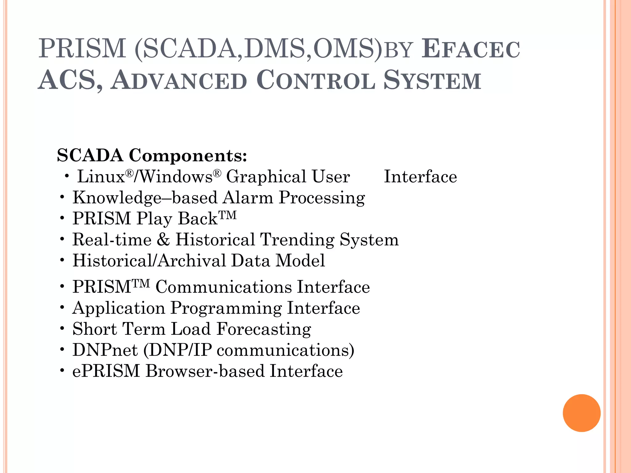 SCADA packages for Power Distribution Utilities | PPTX