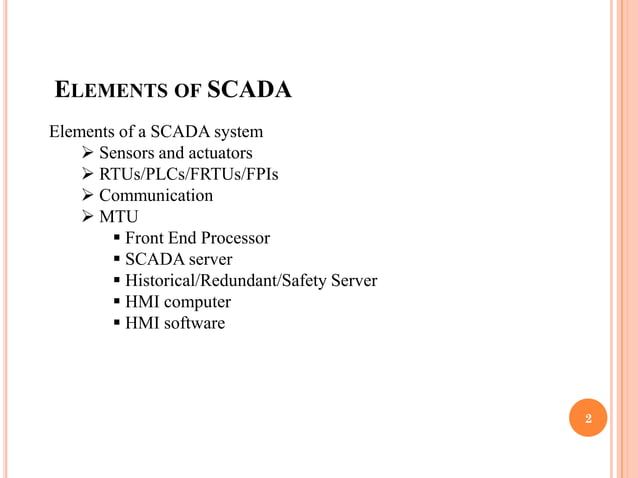 SCADA packages for Power Distribution Utilities | PPTX