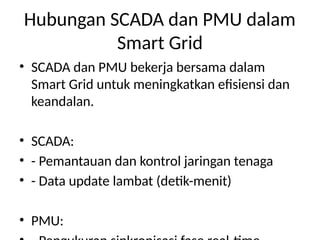 Integrasi PMU pada SCADA di Saluran Tenaga Listrik | PPT