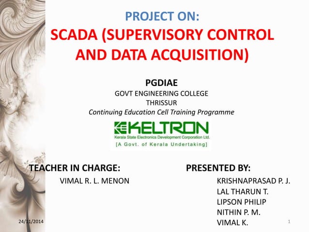 Scada ppt | PPTX | Operating Systems | Computer Software and Applications