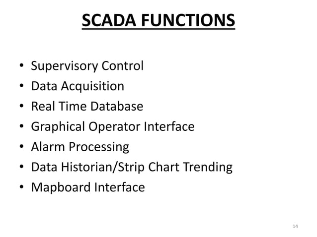 Scada ppt | PPTX | Operating Systems | Computer Software and Applications