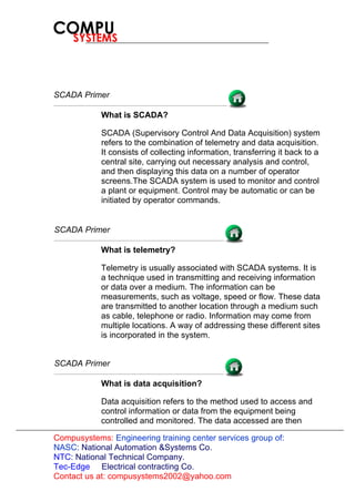 Scada primer | PDF