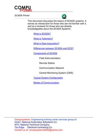 Scada primer | PDF