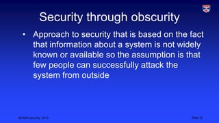 Scada security | PPTX