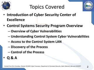 Scada security presentation by Stephen Miller | PPT