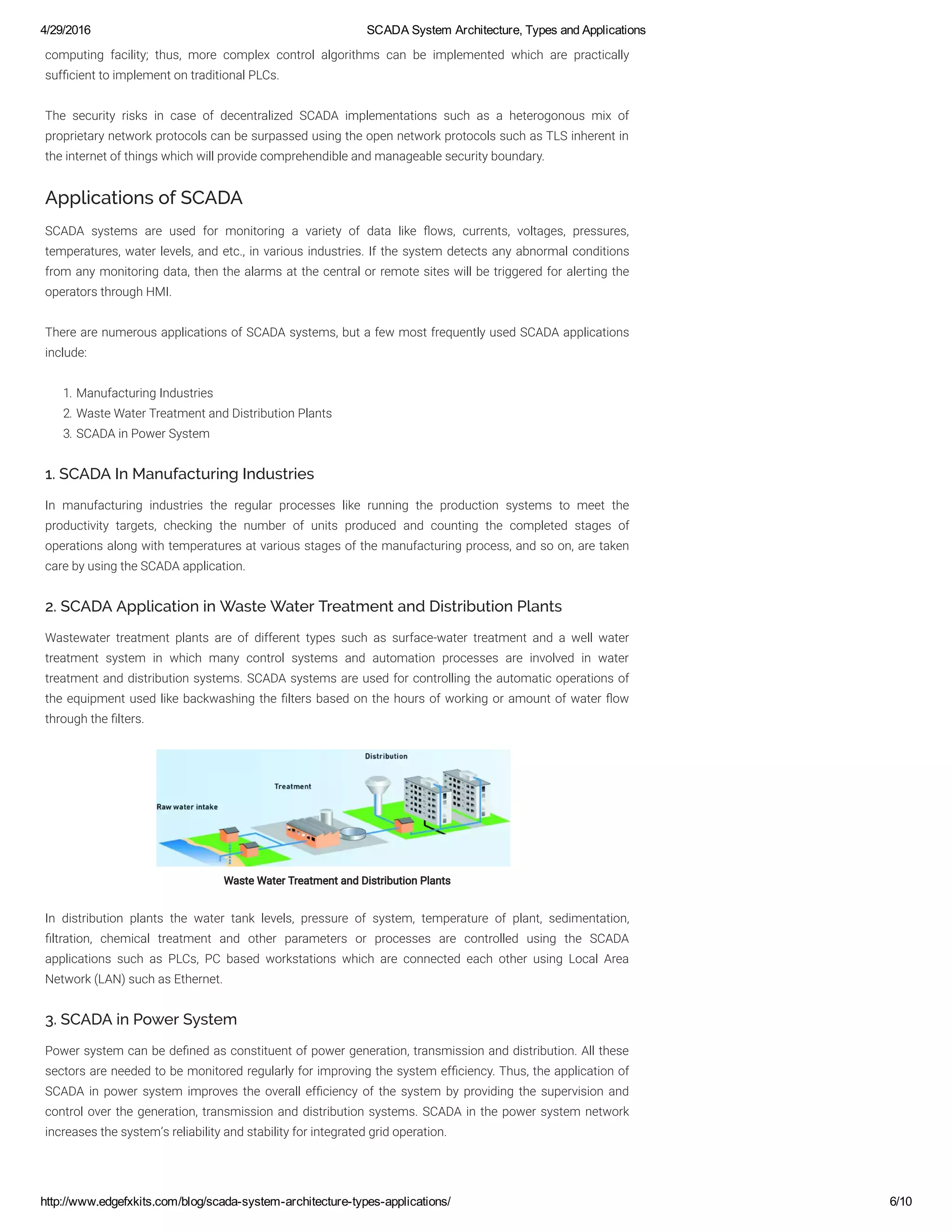 Scada System Architecture Types And Applications Pdf