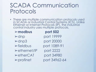 SCADA Systems and its security! | PPTX | Operating Systems | Computer ...