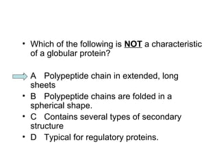 Questions of biochemistry with answers of all chapter | PPT