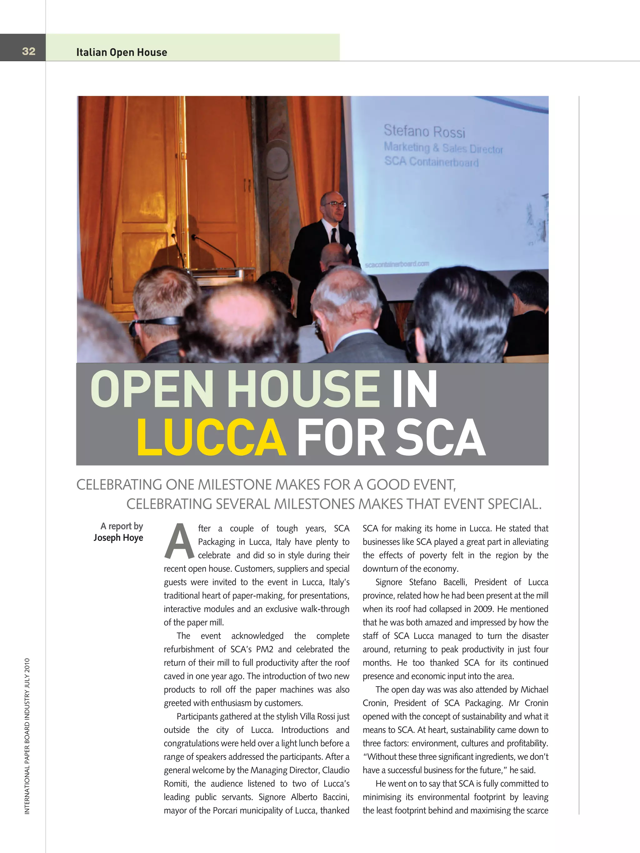 Sca Event In Lucca | PDF