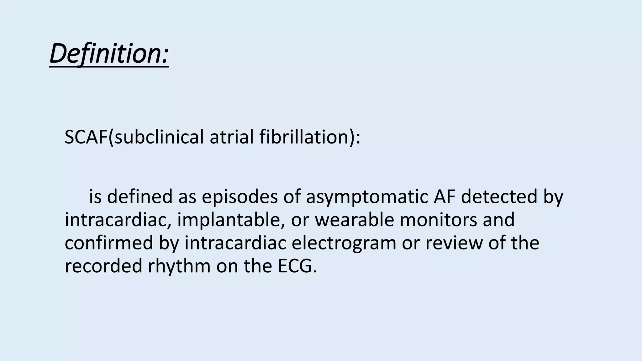 Subclinical Atrial fibrillation | PPTX