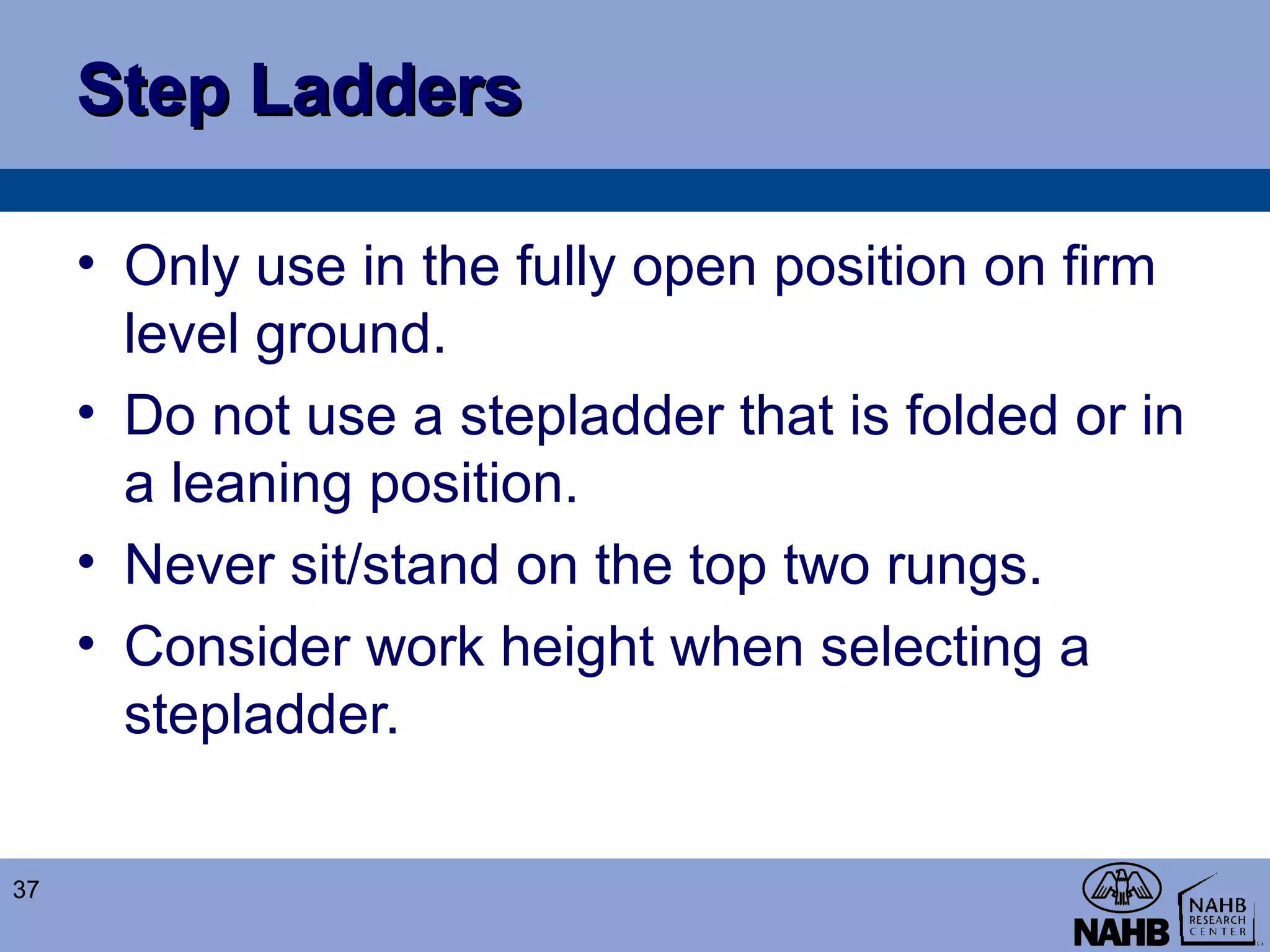 LADDER SAFETY Presentation | PPT