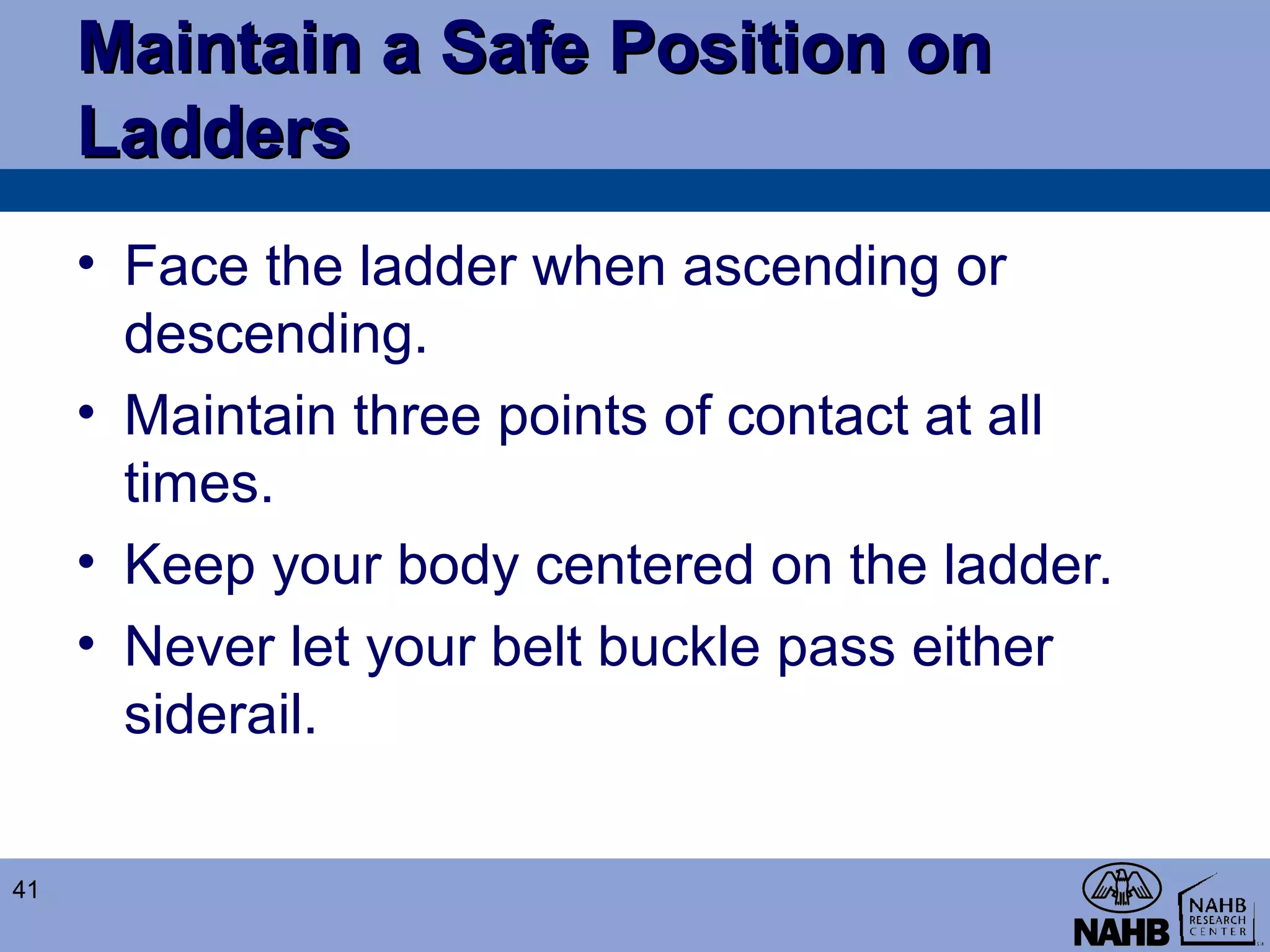 LADDER SAFETY Presentation | PPT