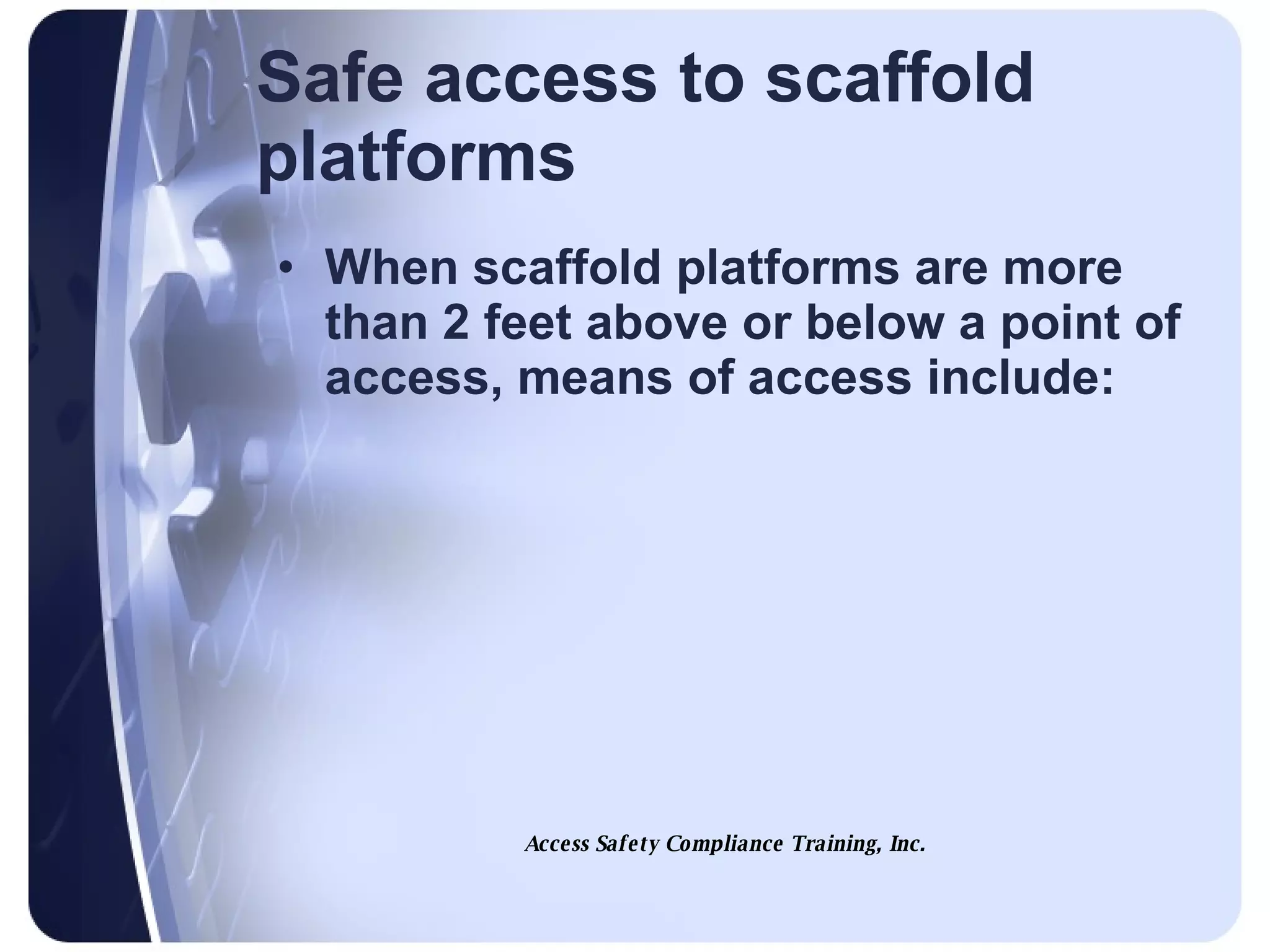 Scaffold Safety Part 2 | PPT