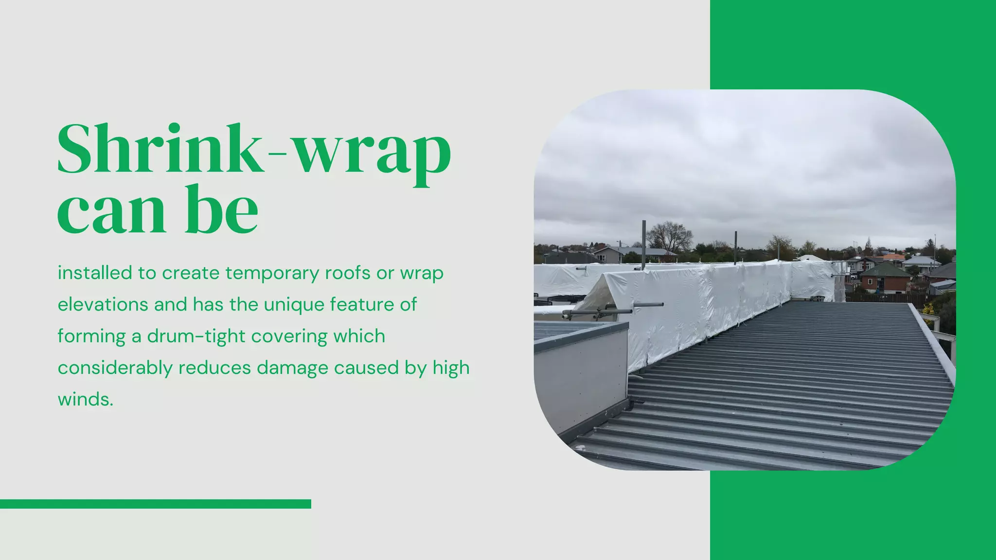 Scaffold Shrink Wrap Services Dunedin | SWAT | PPT