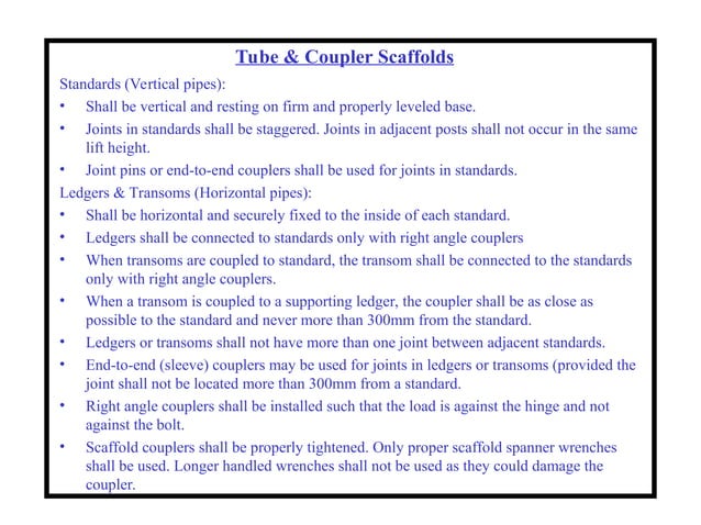 SCAFFOLDING safety training PRESENTATION .ppt