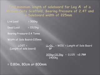 Scaffold classes and duties (cals) | PPT